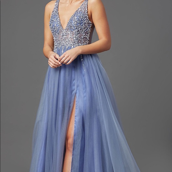 Gianni Bini | Dresses | Gianni Bini Blue Crystal Prom Evening Dress ...